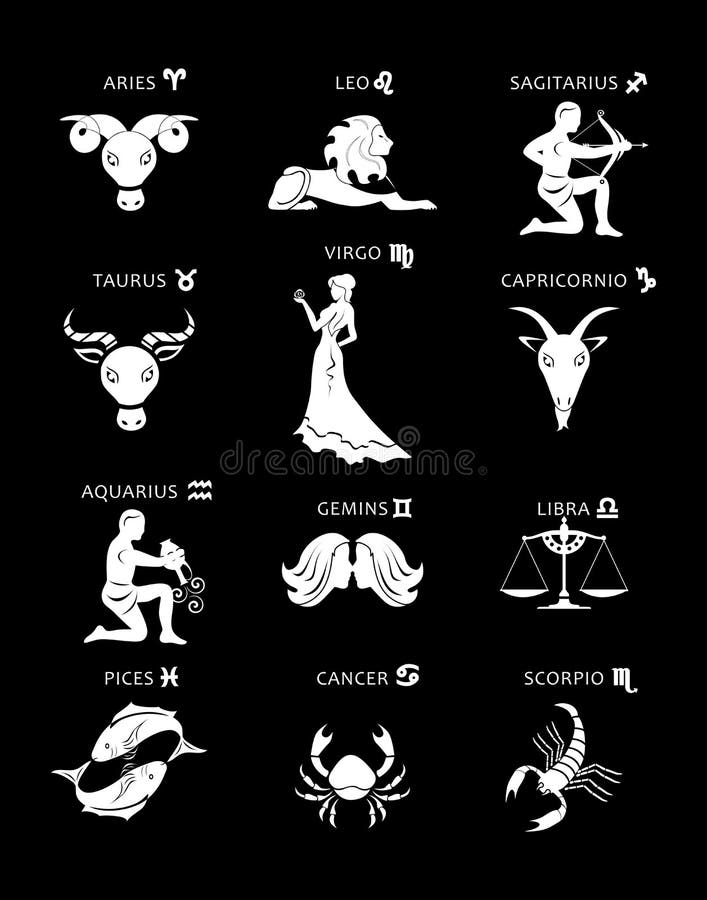 The zodiac set stock vector. Illustration of horoscope - 93959862