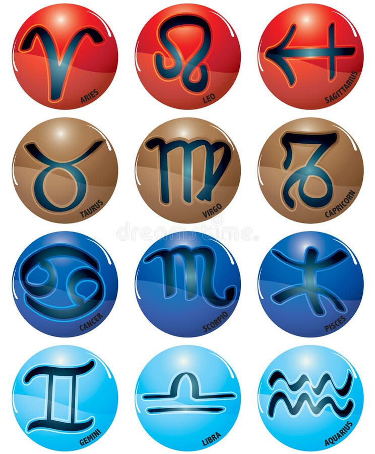 Horoscope zodiac signs stock vector. Illustration of libra - 18666666