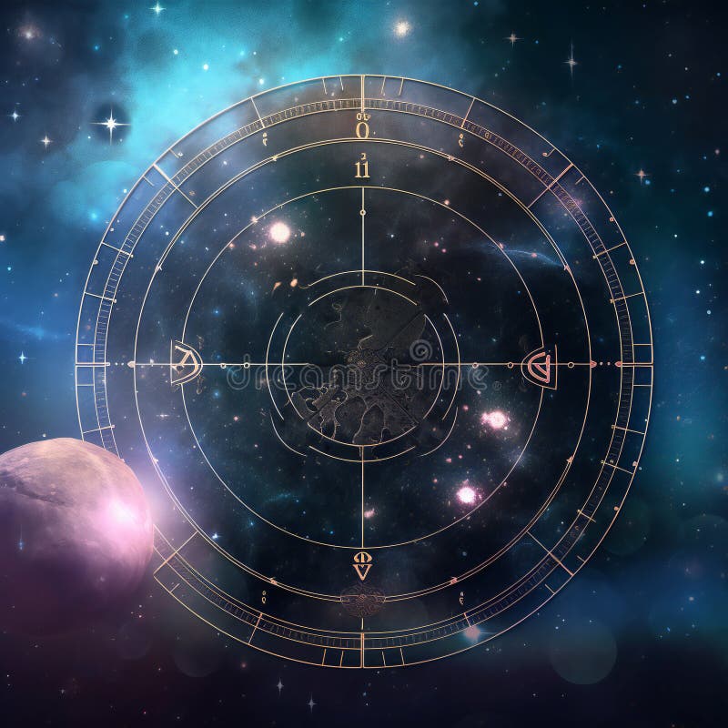 Zodiac Sign Against Space Nebula Background, Abstract, Planetarium ...