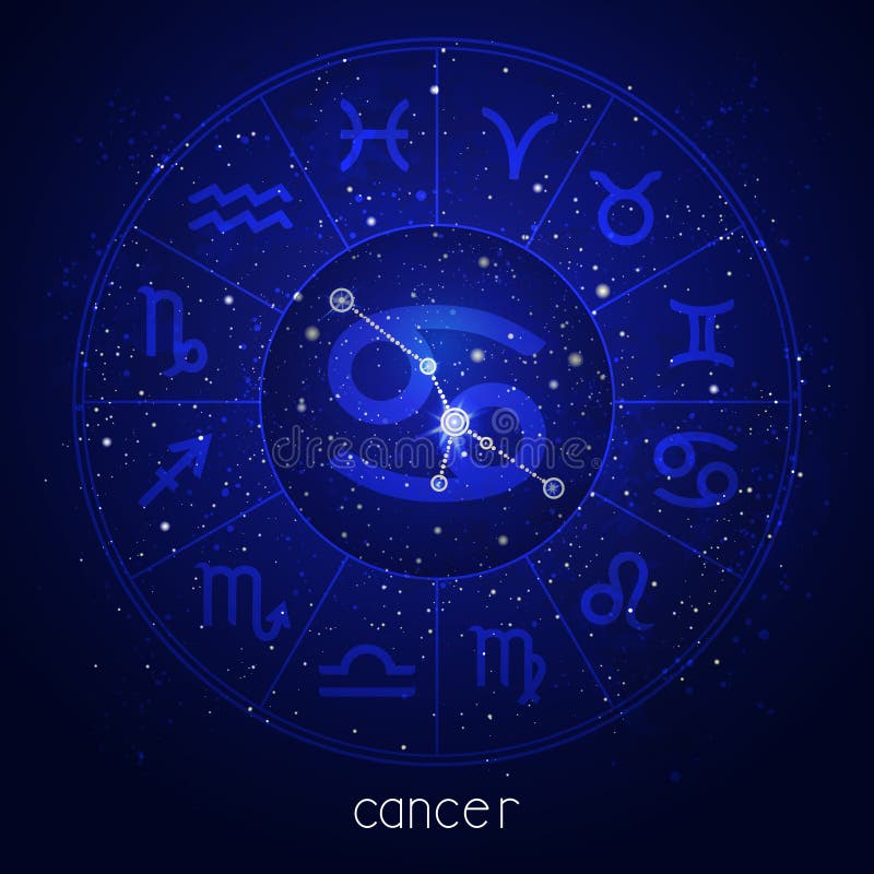 Zodiac Cancer Starry Sky Stock Illustrations 922 Zodiac Cancer Starry