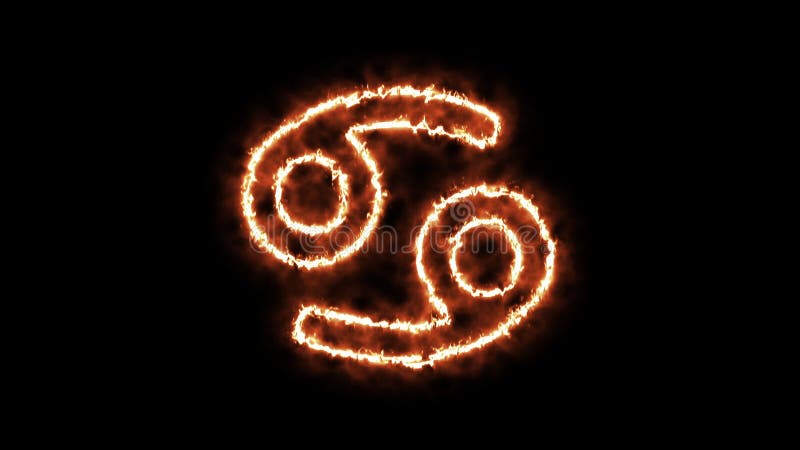 Zodiac sign on fire stock footage. Video of black, fortune - 298322432