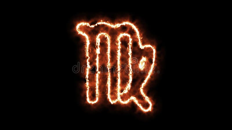 Zodiac sign on fire stock illustration. Illustration of astrologer ...