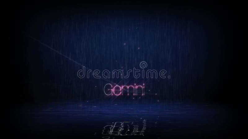 Zodiac Sign Gemini. Laser Show Stock Video - Video of silhouette ...