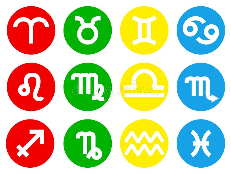 Zodiac sign icons stock vector. Illustration of icon - 39561621