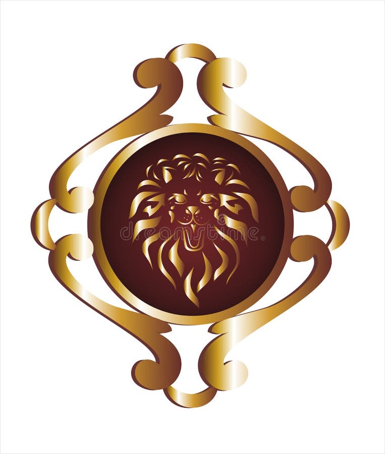 Leo, a Golden Zodiac Sign, Vector Horoscope Symbol Stock Vector ...