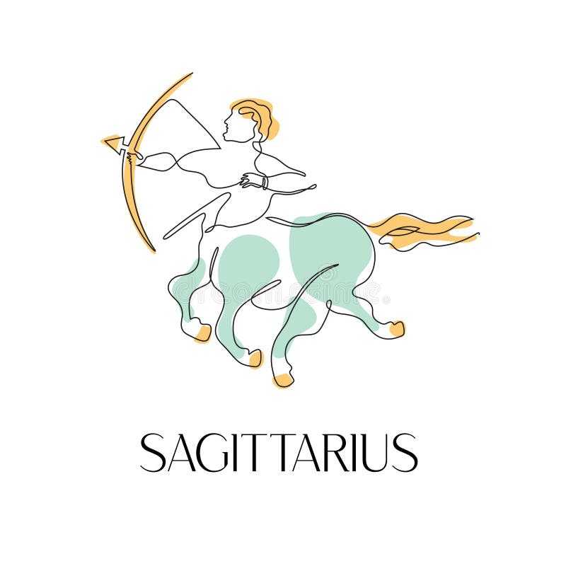 Zodiac Sagittarius Line Drawing Stock Illustrations 814 Zodiac