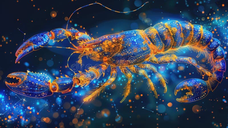 The Zodiac Sign is Scorpio on an Abstract Background. the Design of the ...