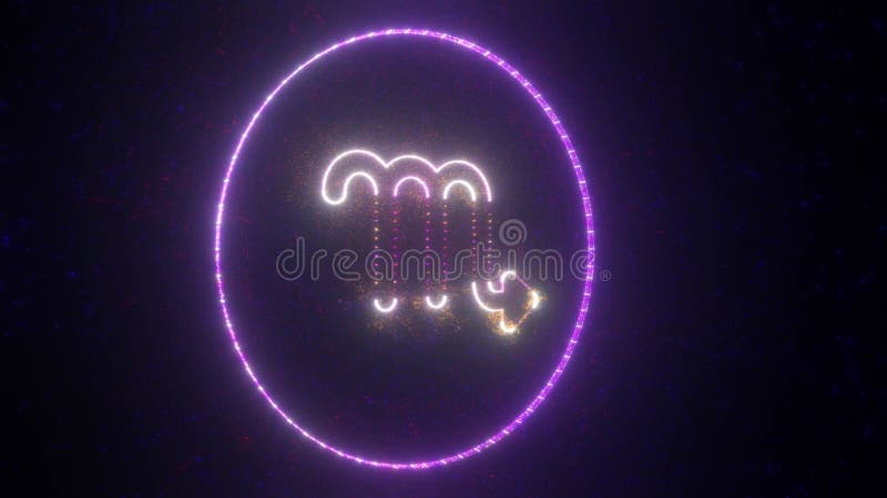 Zodiac Sign Scorpio stock footage. Video of night, blue - 248012874