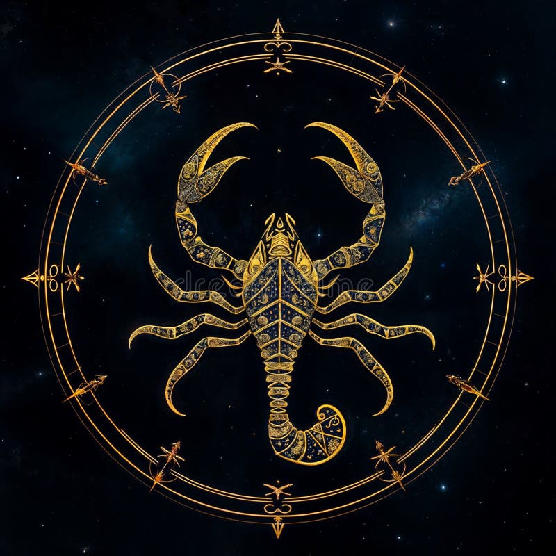 Zodiac sign Scorpio stock image. Image of scorpio, creating - 344465739