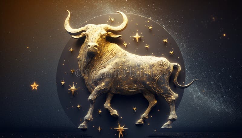 Zodiac Sign of Taurus on the Background of the Galaxy, Generative Ai ...