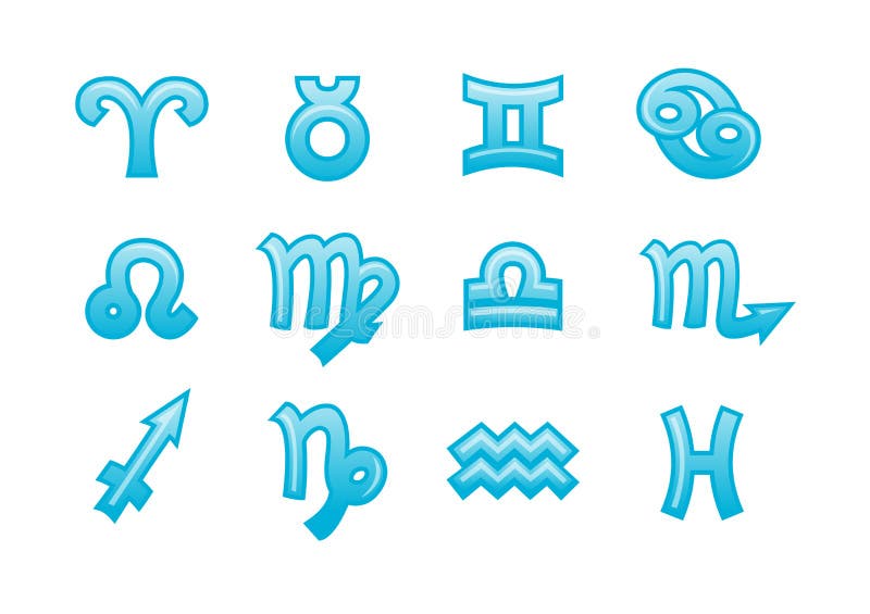 Astrology Signs Calligraphy Stock Vector - Illustration of painting ...