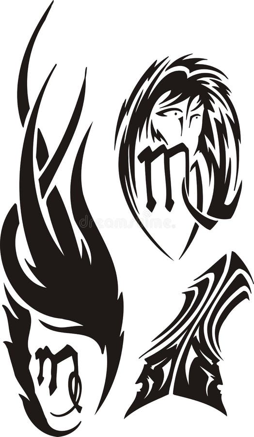 Zodiac Signs - Maiden. Vinyl-ready Vector Set. Stock Vector ...