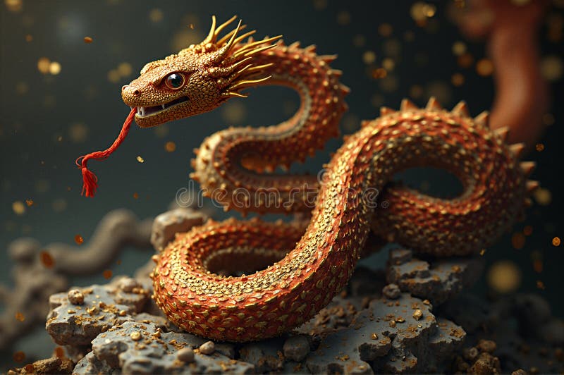 Zodiac Signs Mythical Snakes in the Year of the Snake Stock Image ...