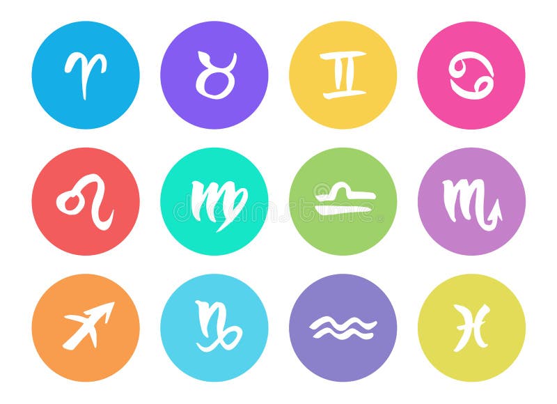 Zodiac signs set stock vector. Illustration of scorpio - 84435723