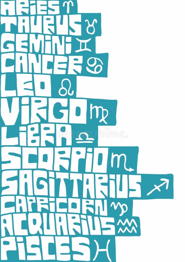 Astrological signs stock illustration. Illustration of pattern - 676917