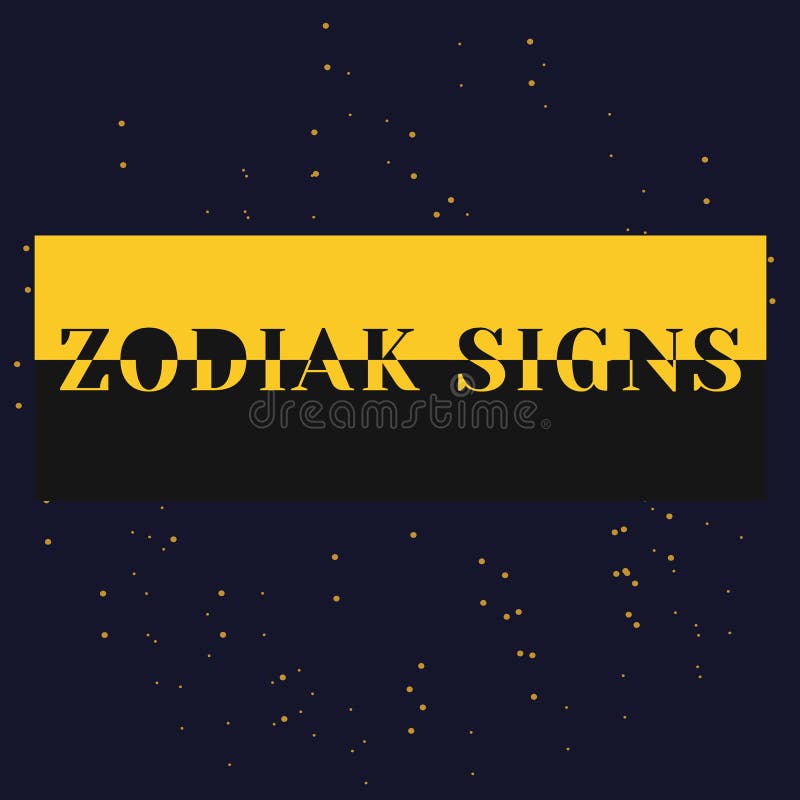 Zodiac Signs. the Text is Decorative Stock Vector - Illustration of ...