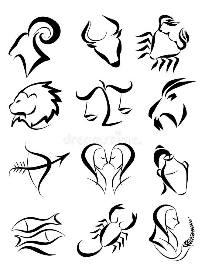 Zodiac star signs stock vector. Illustration of abstract - 10861075