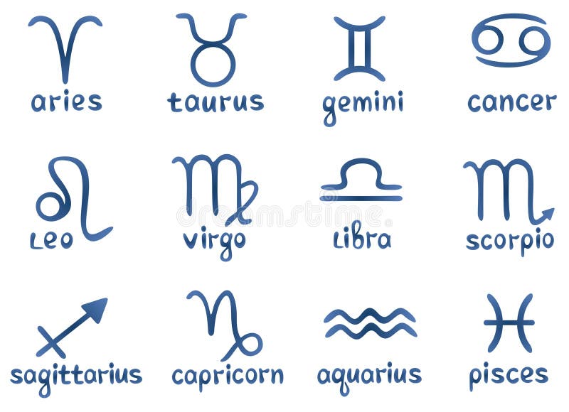 Cartoon Set Zodiac Signs Stock Illustrations – 1,354 Cartoon Set Zodiac ...