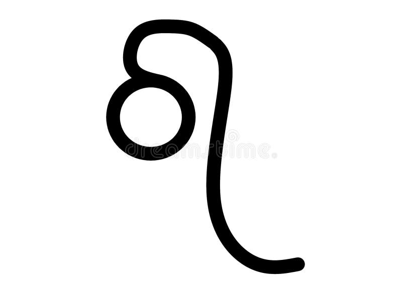 The Zodiac Star Symbol of Leo Against a White Backdrop Stock ...