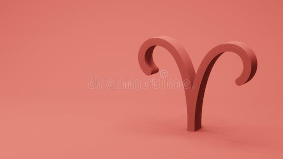 Zodiac Symbol Aries Signs 3D Rendering Stock Illustration ...
