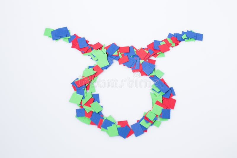 Zodiac Symbol Taurus Multicolor Isolated in a White Background Stock ...