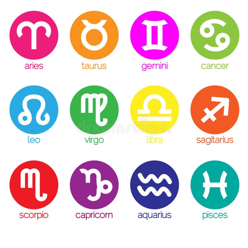 12 zodiac symbol stock vector. Illustration of ancient - 82846410