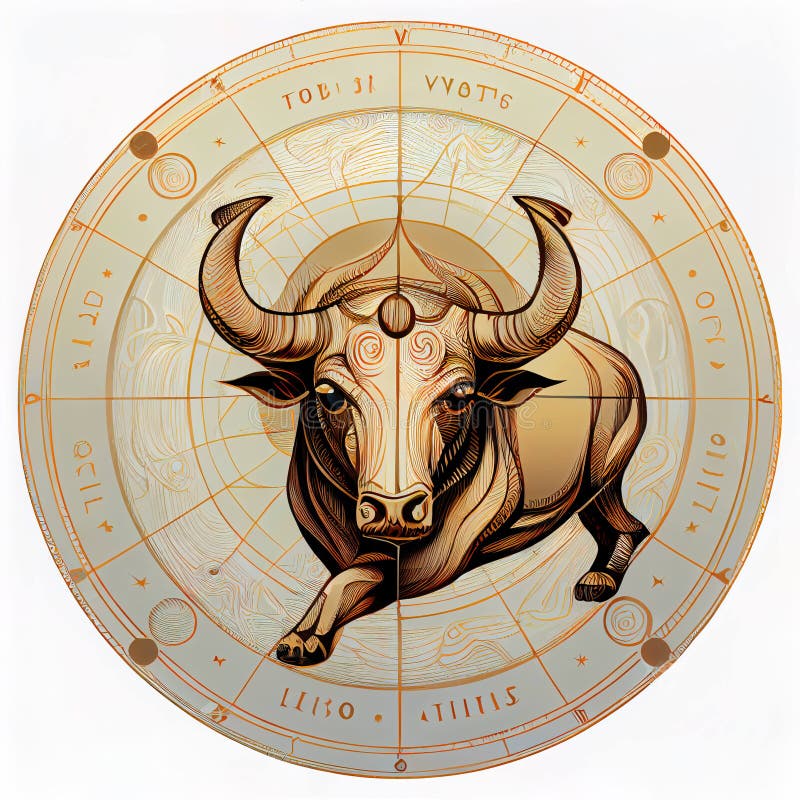 Zodiac Taurus Horoscope Illustration Night Sky Stock Image - Image of ...