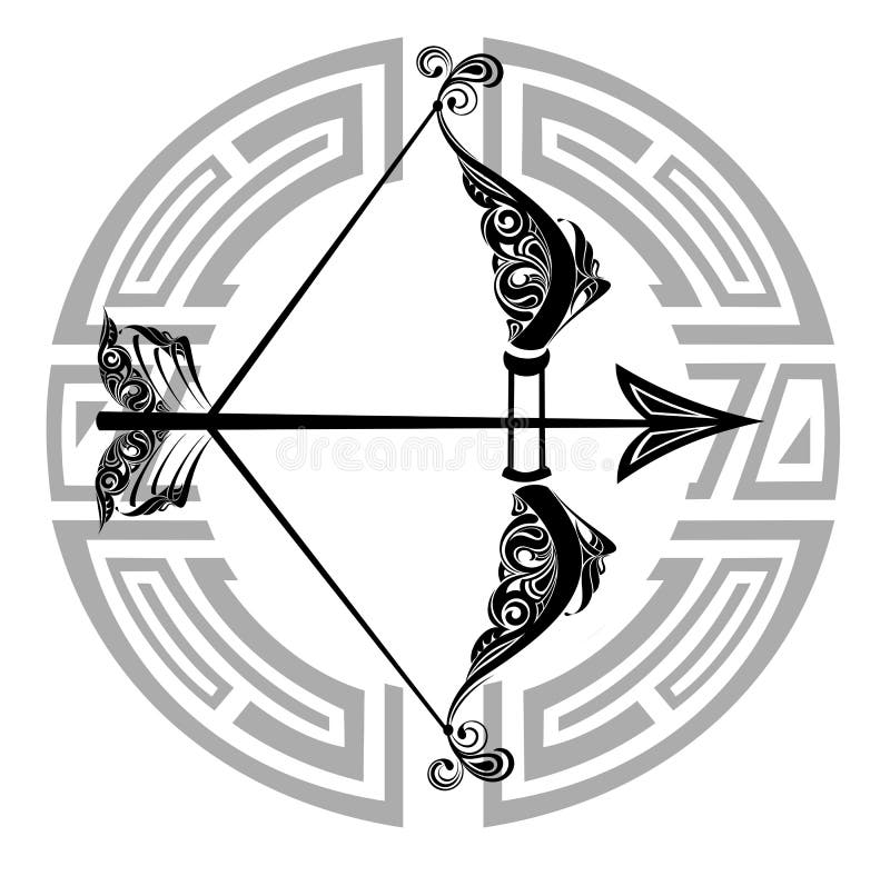 Zodiac Wheel with Sign of Pisces.Tattoo Design Stock Vector ...