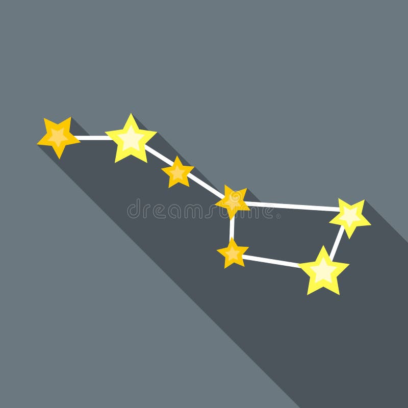 Zodiacal Constellation With Bright Stars Stock Vector Illustration