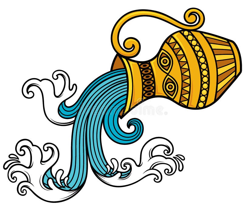 Zodiaque de Verseau illustration de vecteur. Illustration du culture ...