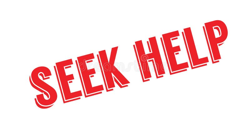Zoek Hulp rubberzegel vector illustratie. Illustration of knoop - 101290875