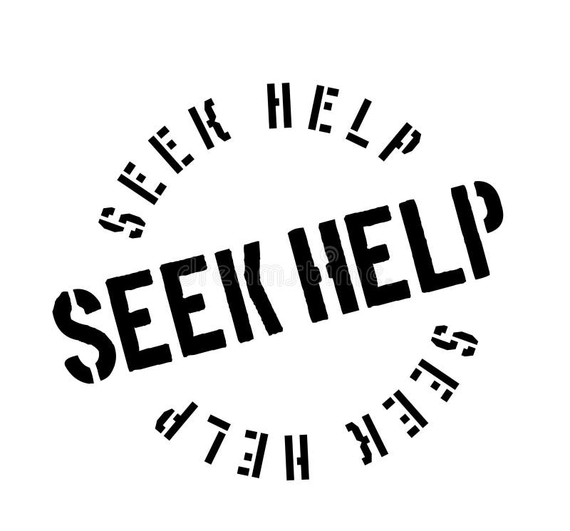 Zoek Hulp rubberzegel vector illustratie. Illustration of samenwerking ...