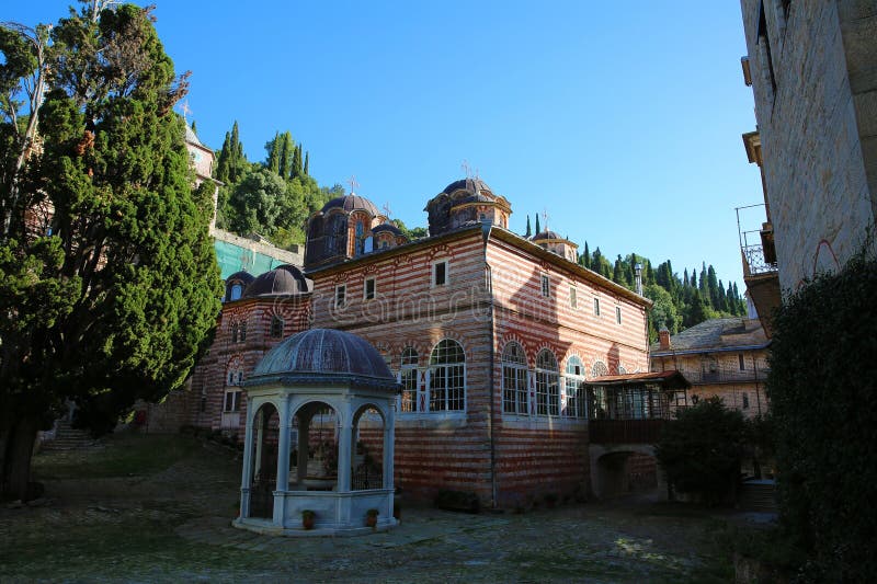 Zograf Monastery in Mount Athos - Mountain on the Athos Peninsula in ...
