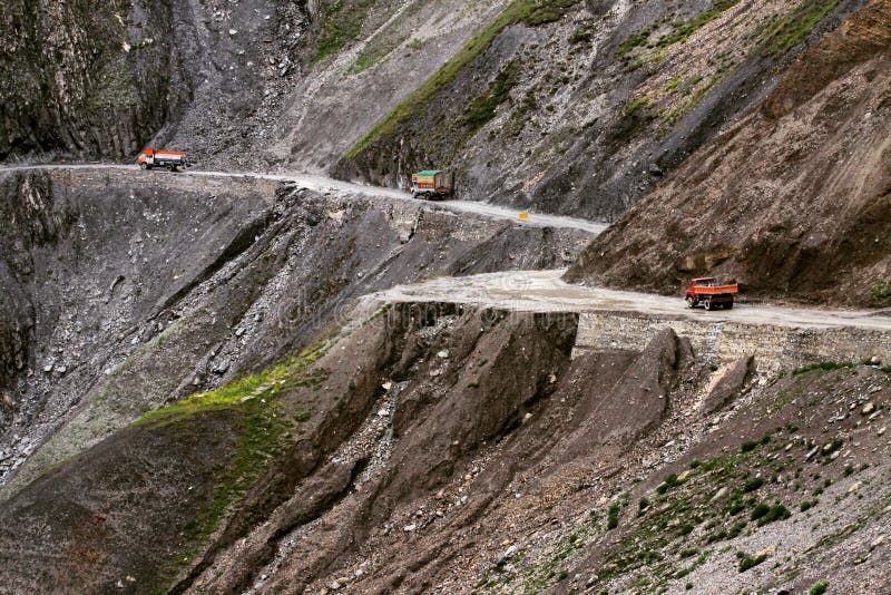 Zojila Pass - Highest Indian National Highway Stock Image - Image of ...