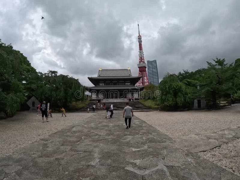 Zojoji Temple - Buddhist Temple at the Base of Tokyo Tower. Stock ...