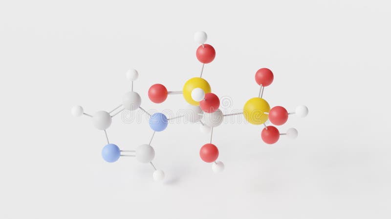 Zoledronic Acid Molecule 3d, Molecular Structure, Ball and Stick Model ...