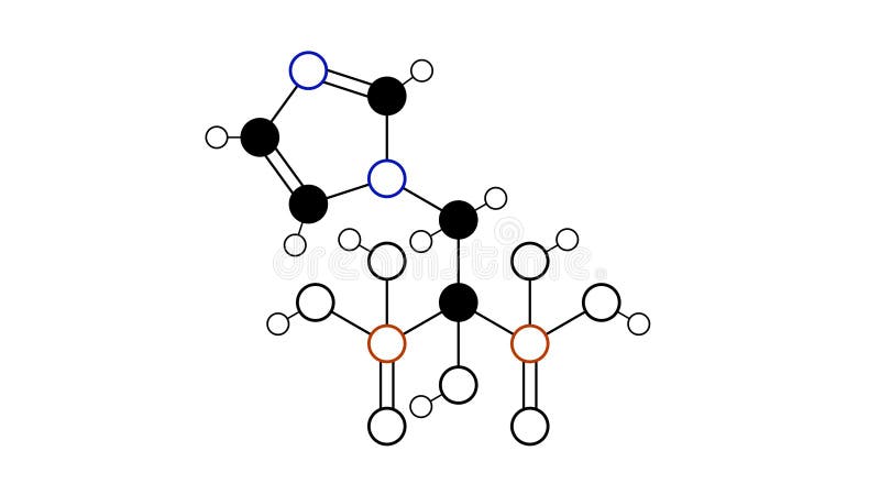 Zoledronic Acid Molecule, Structural Chemical Formula, Ball-and-stick ...