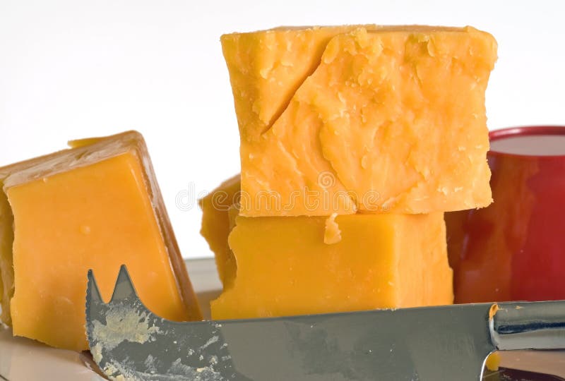 Formaggio Cheddar Arancione Fotografia Stock - Immagine di nutriente ...