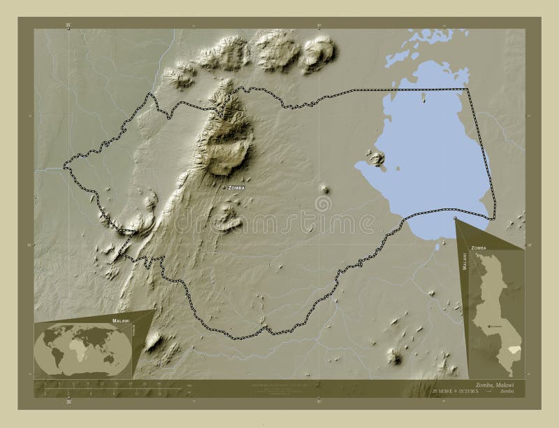 Zomba, Malawi. Wiki. Labelled Points of Cities Stock Illustration ...