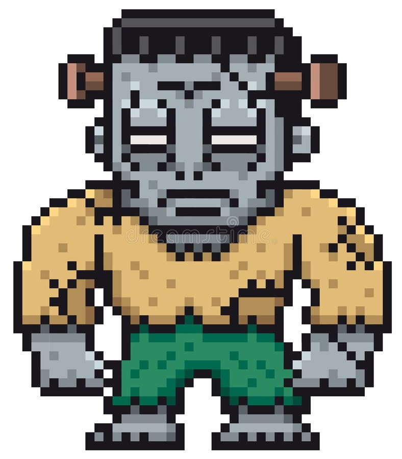 Zombie Pixel Art 8 Bit Morto Monster. Ilustração Do Vetor Zombi ...