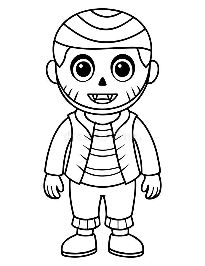 Zombie Apocalypse Coloring Page for Kids Stock Vector - Illustration of ...