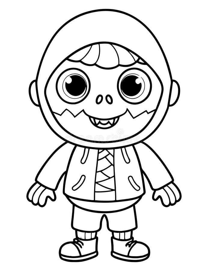 Zombie Apocalypse Coloring Page for Kids Stock Vector - Illustration of ...