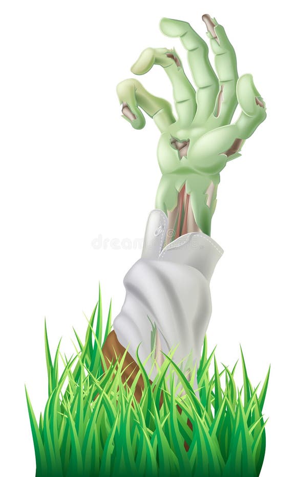 Zombie arm stock vector. Illustration of grass, graveyard - 28118728