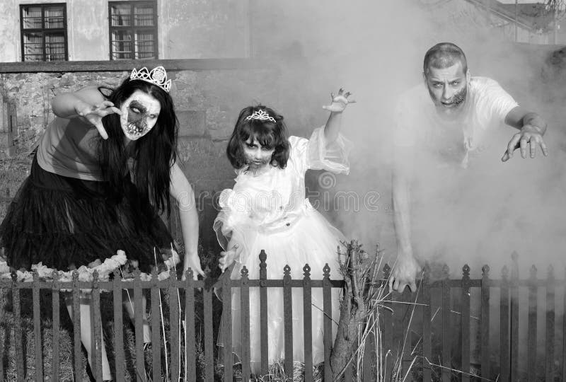 Zombie Attack - Meeting Her Prey Stock Photo - Image of horror, creepy ...