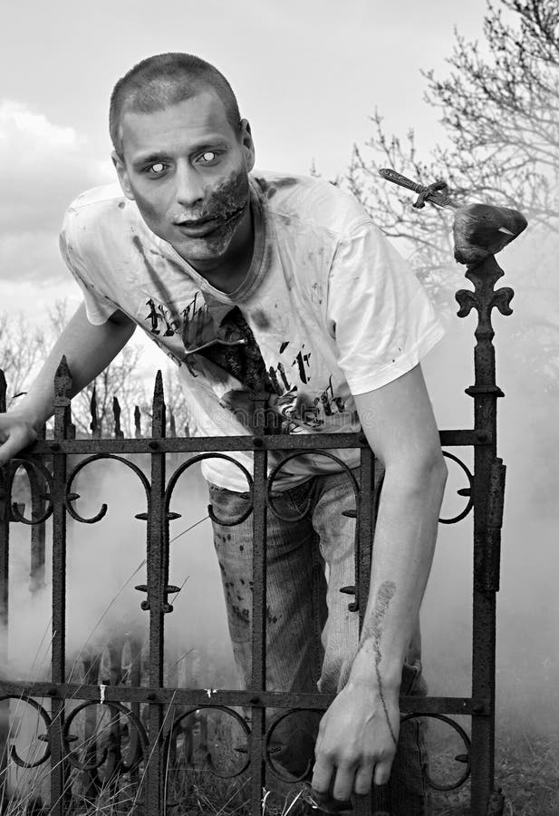Zombie attack stock photo. Image of portrait, sclera - 53028572