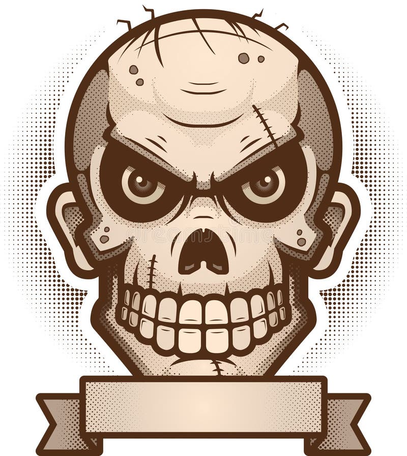 Zombie Banner Illustration stock vector. Illustration of cartoon ...