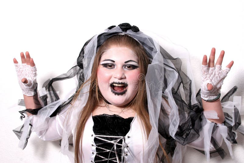 Zombie Bride ~ Halloween stock photo. Image of heavy, cute - 1461102