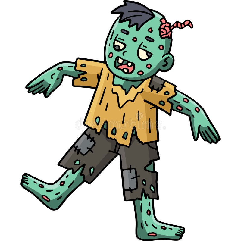 Zombie Cartoon Colored Clipart Illustration Stock Vector - Illustration ...