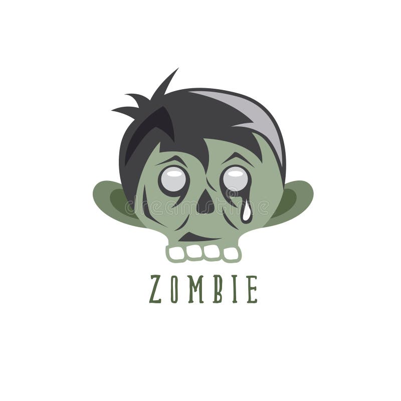 Zombie Face Vector Design Template Stock Vector - Illustration of ...