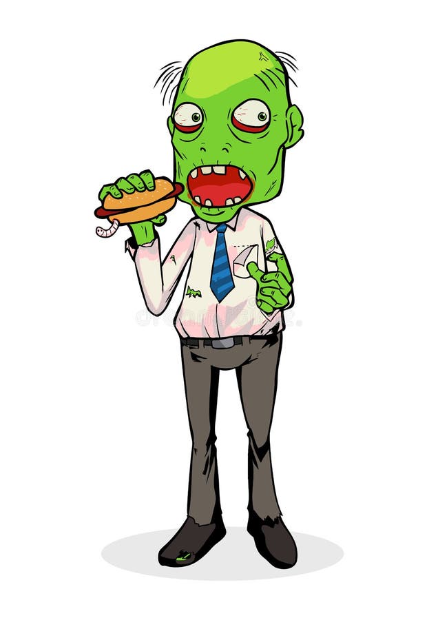 Zombie Eating Brains Clipart